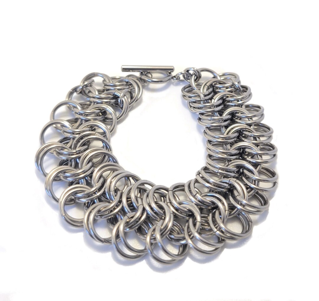 Bold Chunky Kings Mail Bracelet Stainless Steel Chain Mail Gender ...