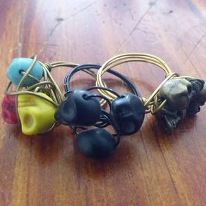 Wire Wrapped Skull Ring - Etsy