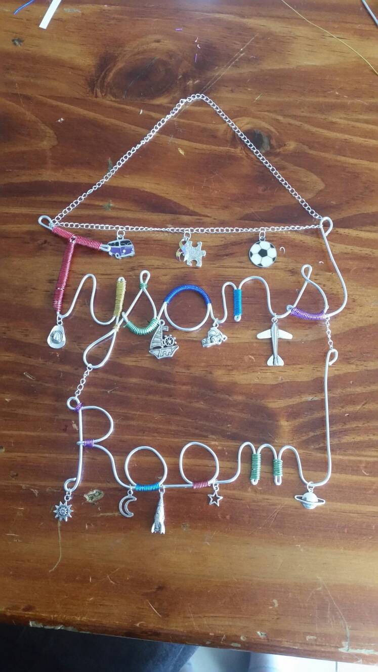 Personalised Wire Wrapped Door Sign - Etsy