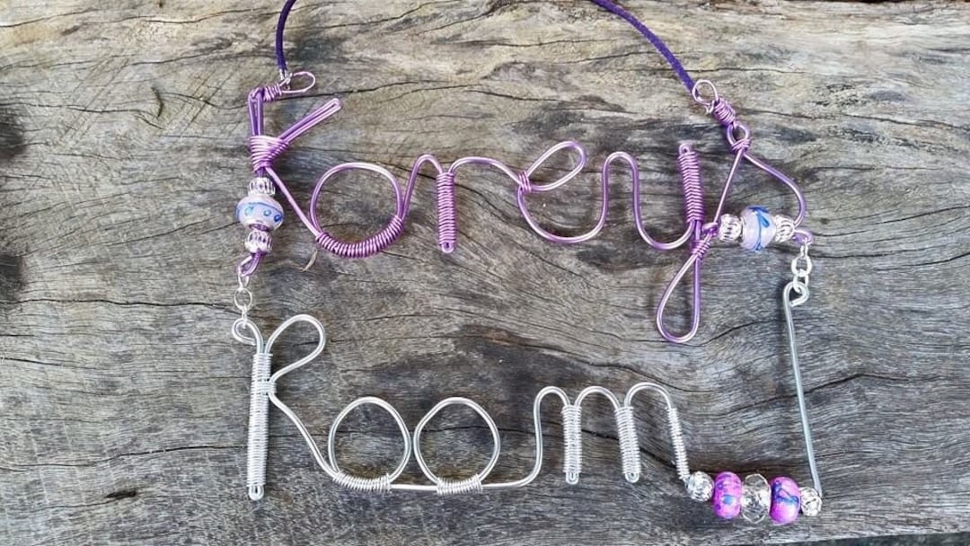 Personalised Wire Wrapped Door Sign - Etsy