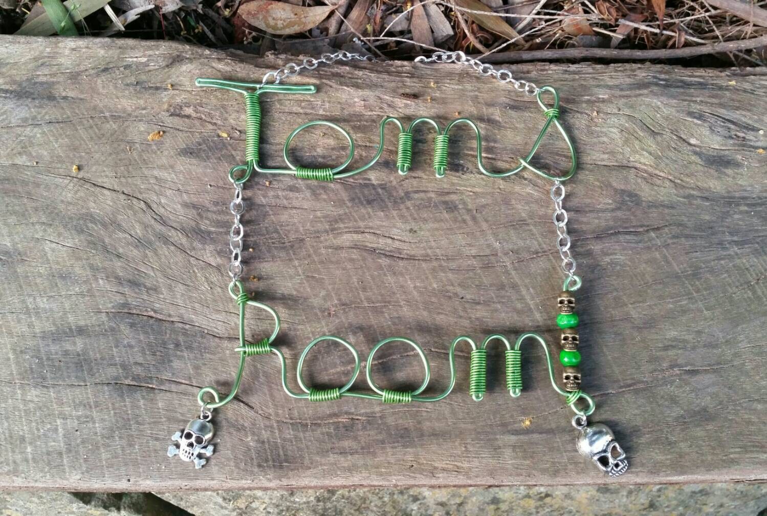 Personalised Wire Wrapped Door Sign - Etsy