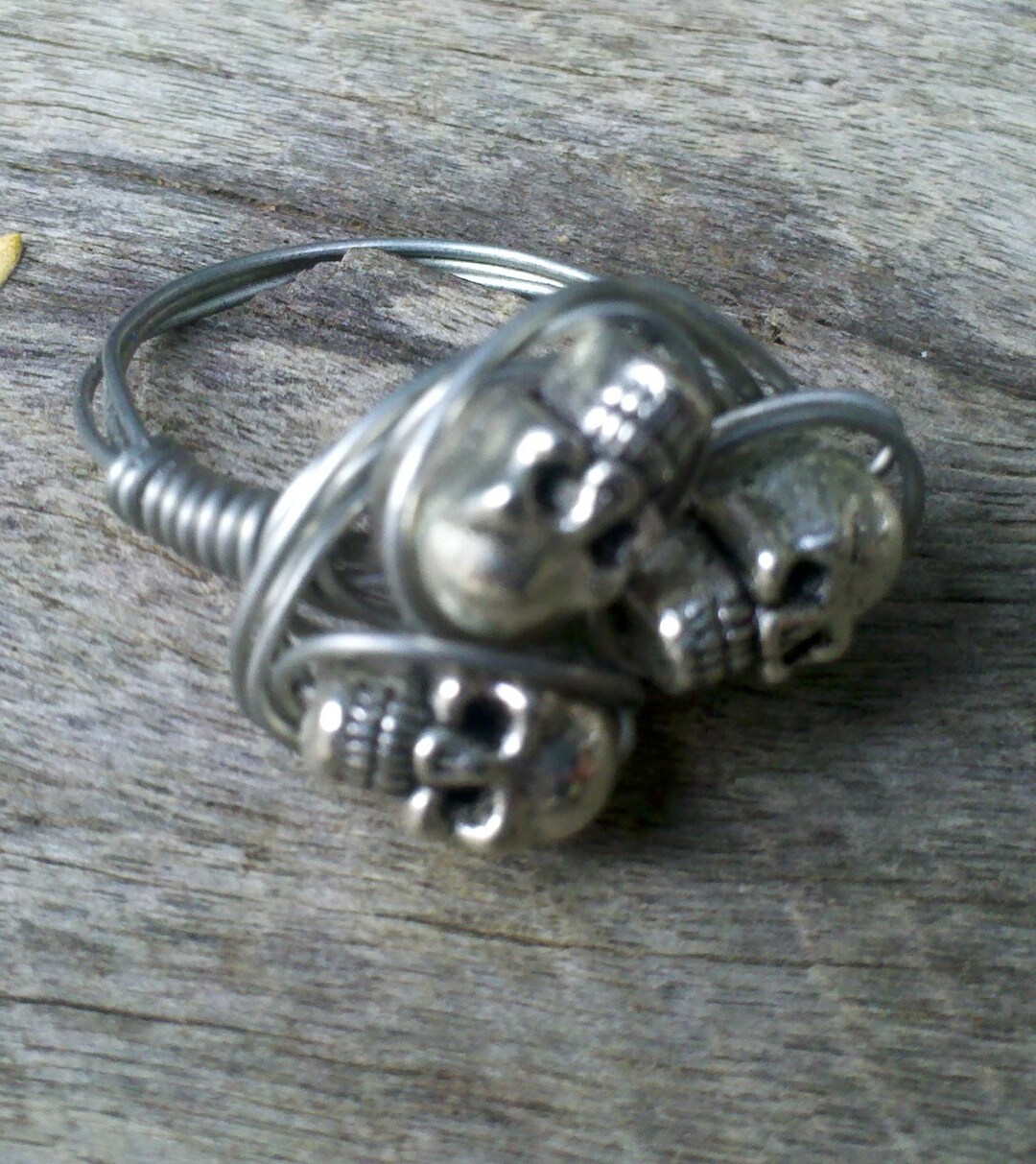 Wire Wrapped Skull Ring - Etsy
