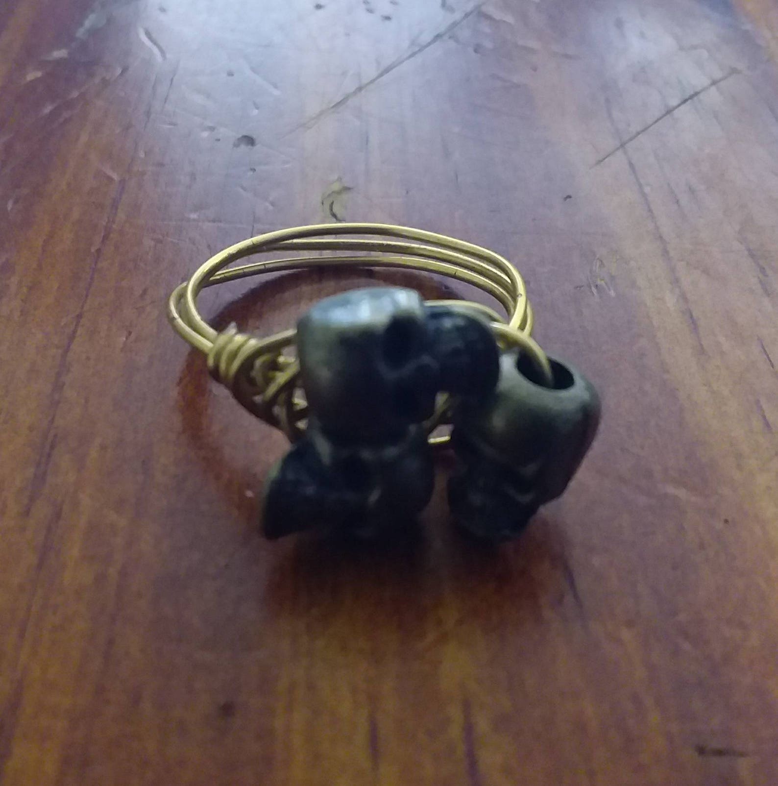 Wire Wrapped Skull Ring - Etsy