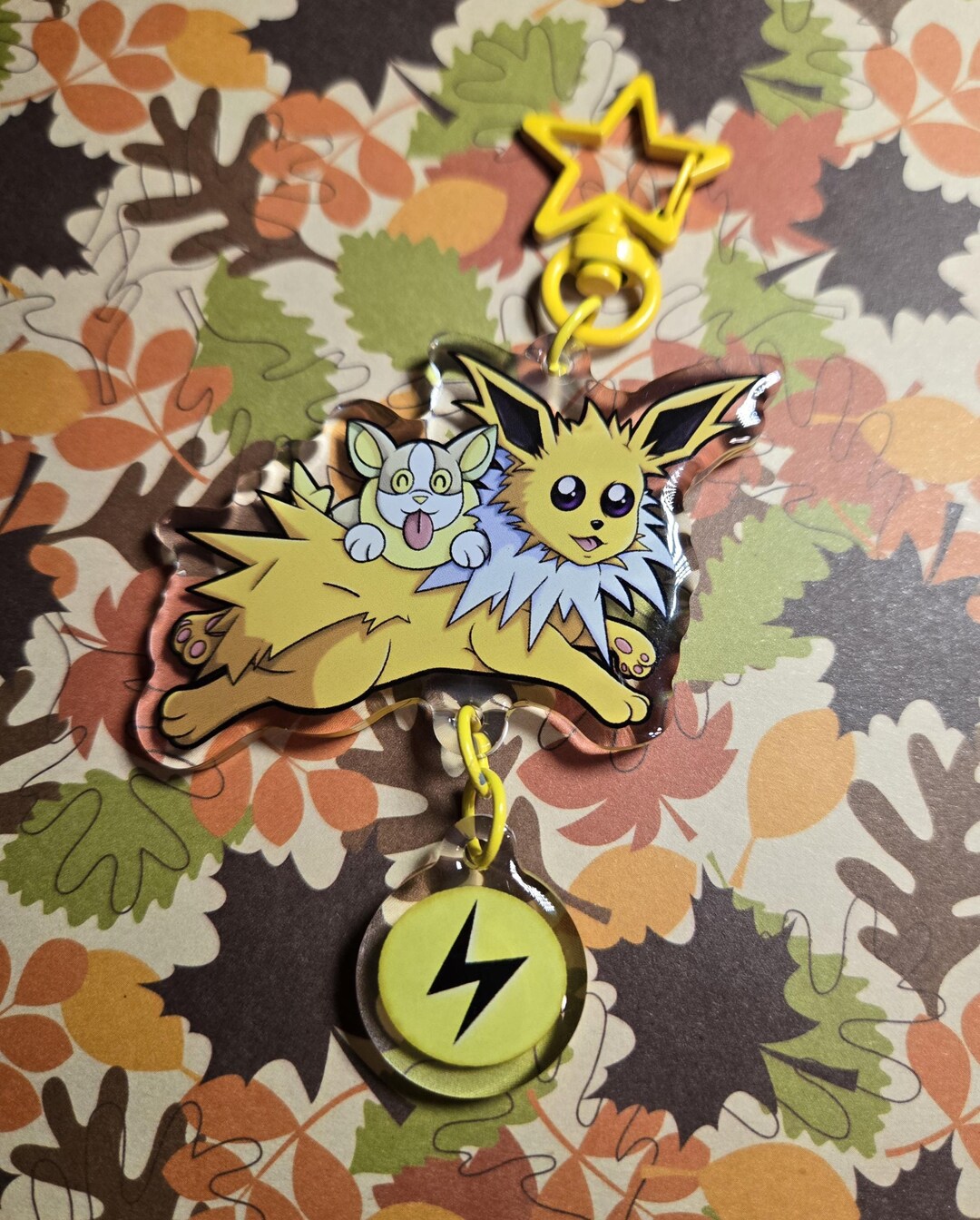 Jolteon Lightning Keychain - Etsy
