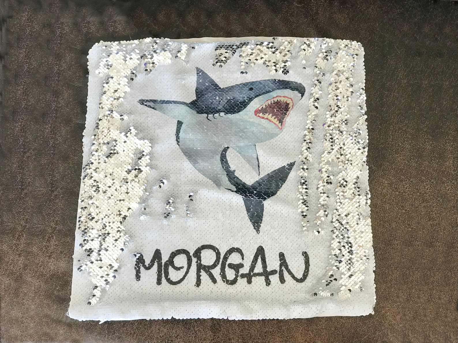 Personalized Shark Gift Custom Shark Decor Reversible | Etsy