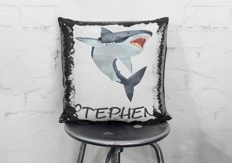 Personalized Shark Gift Custom Shark Decor Reversible - Etsy