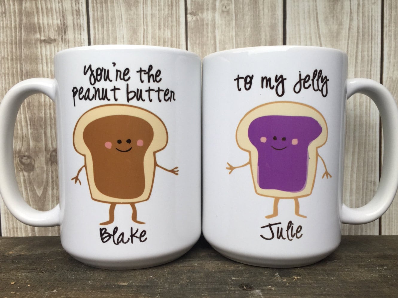 Couples Gift - Mug Set for Couple- Cute Gift Idea - Engagement Gift ...