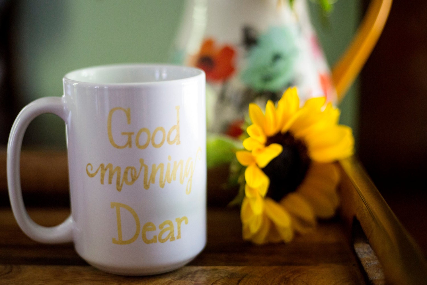 Deer Coffee Mug - Good Morning Dear Coffee Cup - Deer Gift - Mug Gift ...