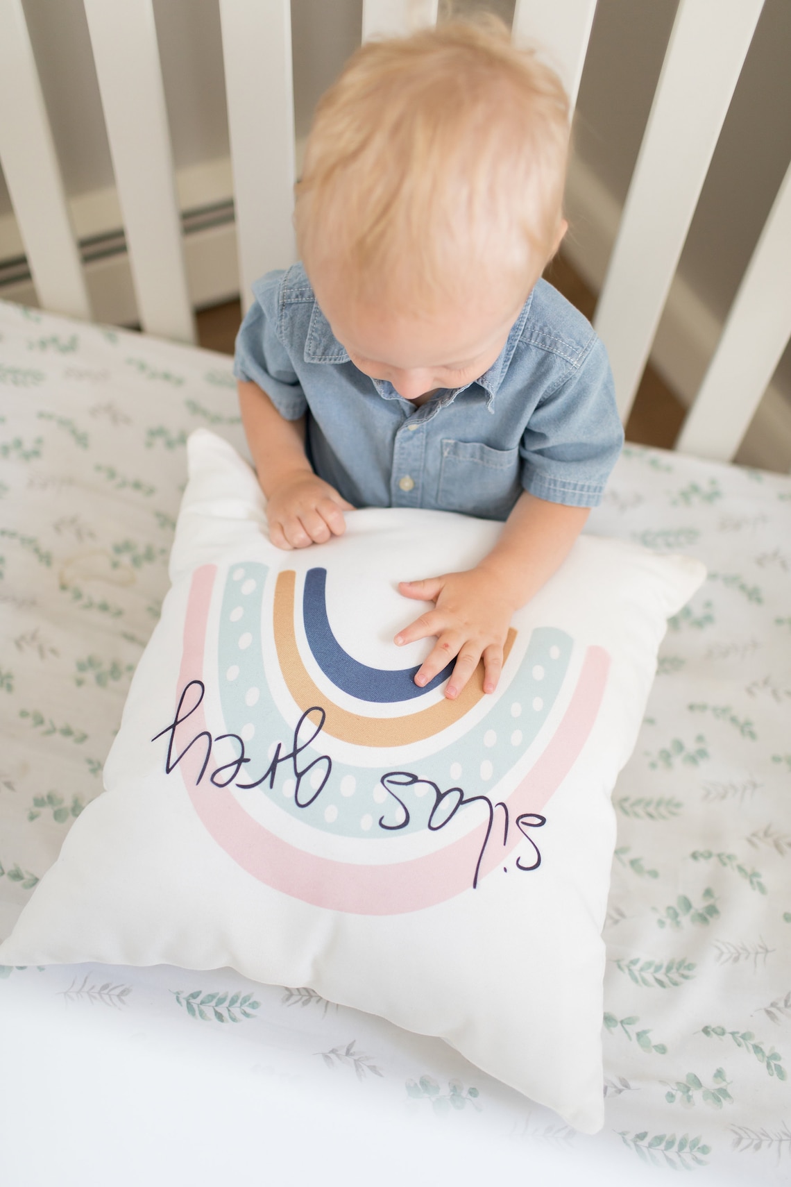 Personalized Rainbow Pillow Kids Rainbow Bedroom Decor - Etsy