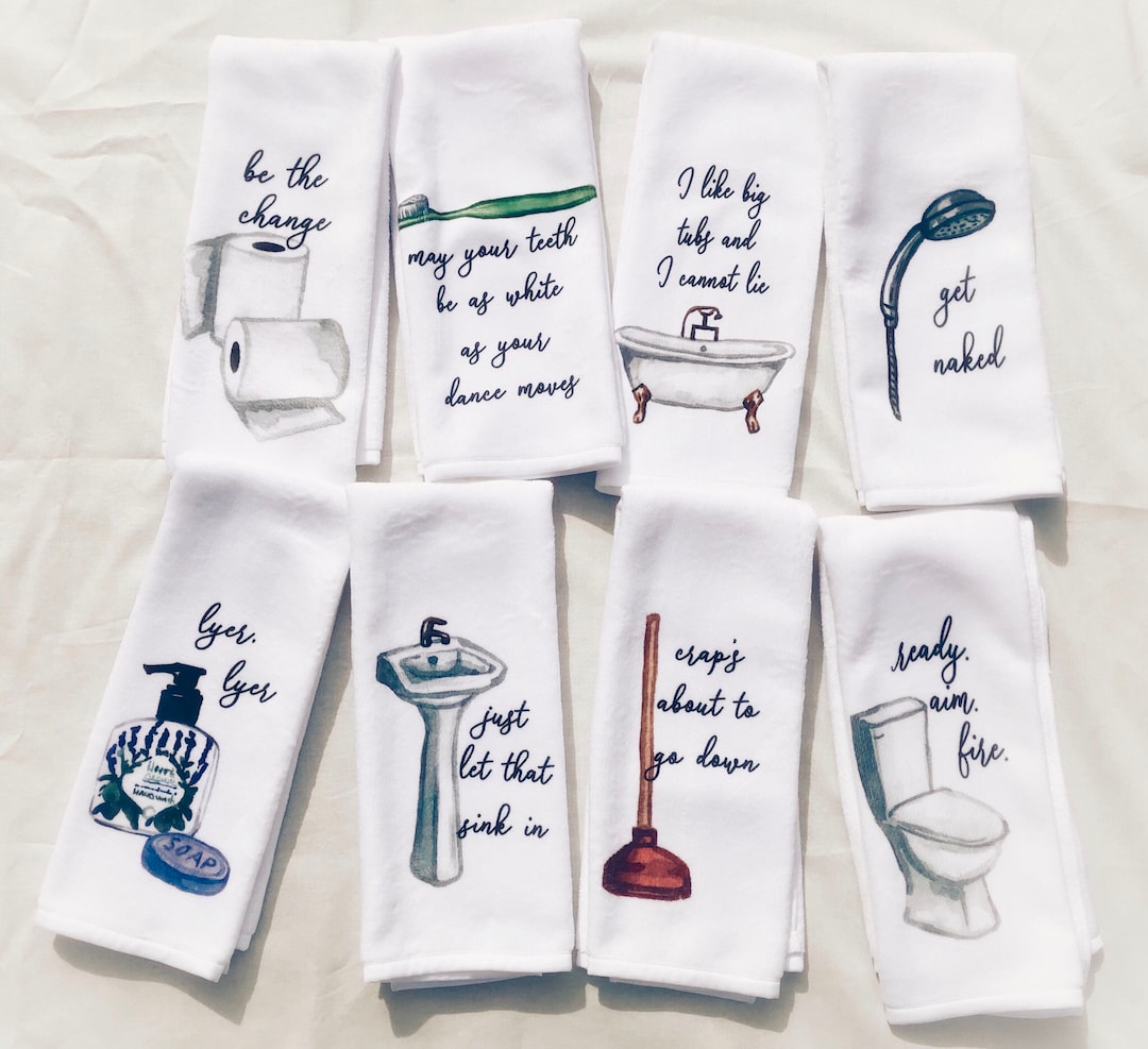Funny Bathroom Towel - Guest Towel - Guest Bathroom - Funny ...
