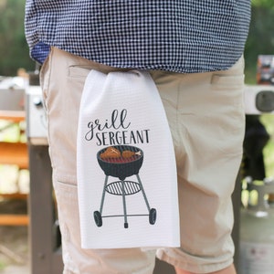 BBQ Grilling Gift - Funny Kitchen Towels - Gift for Dad - Grill Towel ...