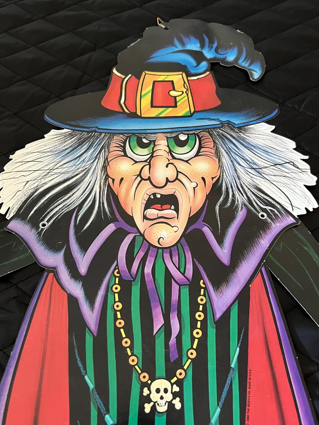 Vintage Biestle Halloween Wicked Witch, Die Cut Jointed Full Length ...