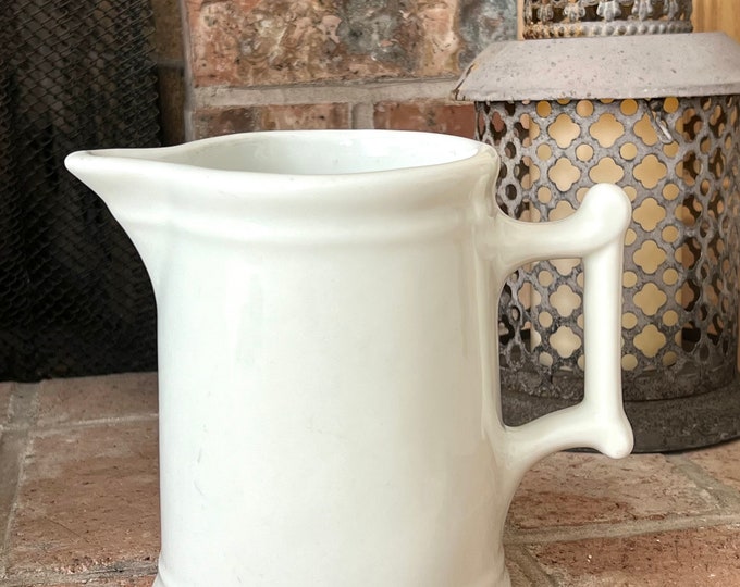 Vintage Shenango White Ironstone China Pitcher - Etsy