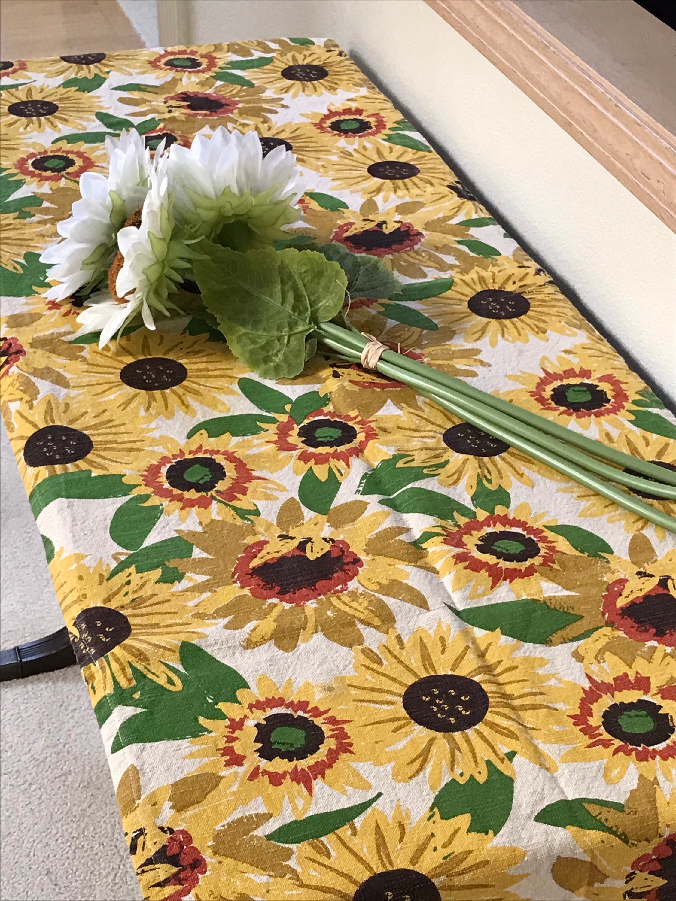 Yellow Sunflowers Table Runner Summer Home Dining Decor | Etsy