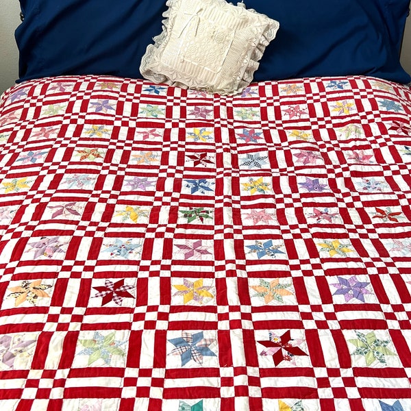 Red Quilt - Etsy