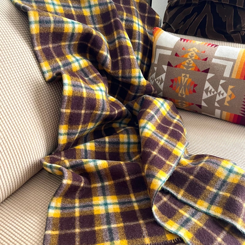 Plaid Wool Throw - Etsy