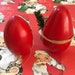 Santa Claus Christmas Decor Wooden Egg Shaped Santas Set of - Etsy