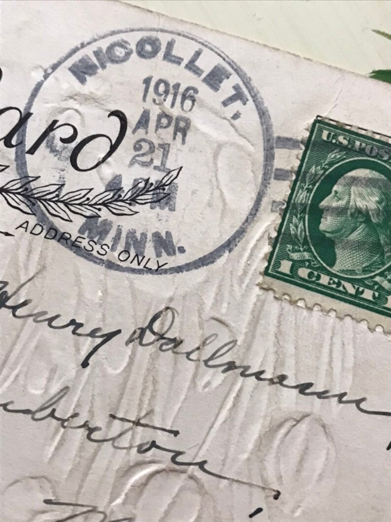 Antique Easter Embossed Postcard, Easter Greetings, Rabbits and Tulips ...