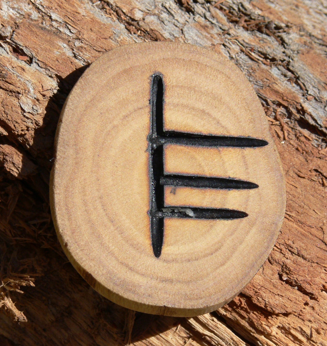 Druid Ogham Birth Rune (alder) Australian Marri Wood Digital Image HQ ...