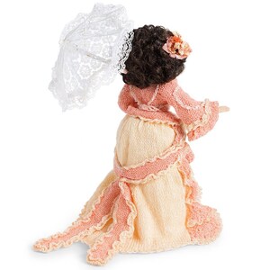 Knitting Pattern Porcelain Lady Doll Dress 46cm 8ply Peach /cream Yarn ...