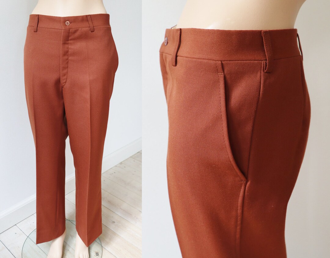 Rusty Brown 70s Bell Buttom Pants // Very Young // Size M - Etsy