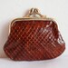 Cute Brown Snake Skin Wallet With Golden Closure - Etsy