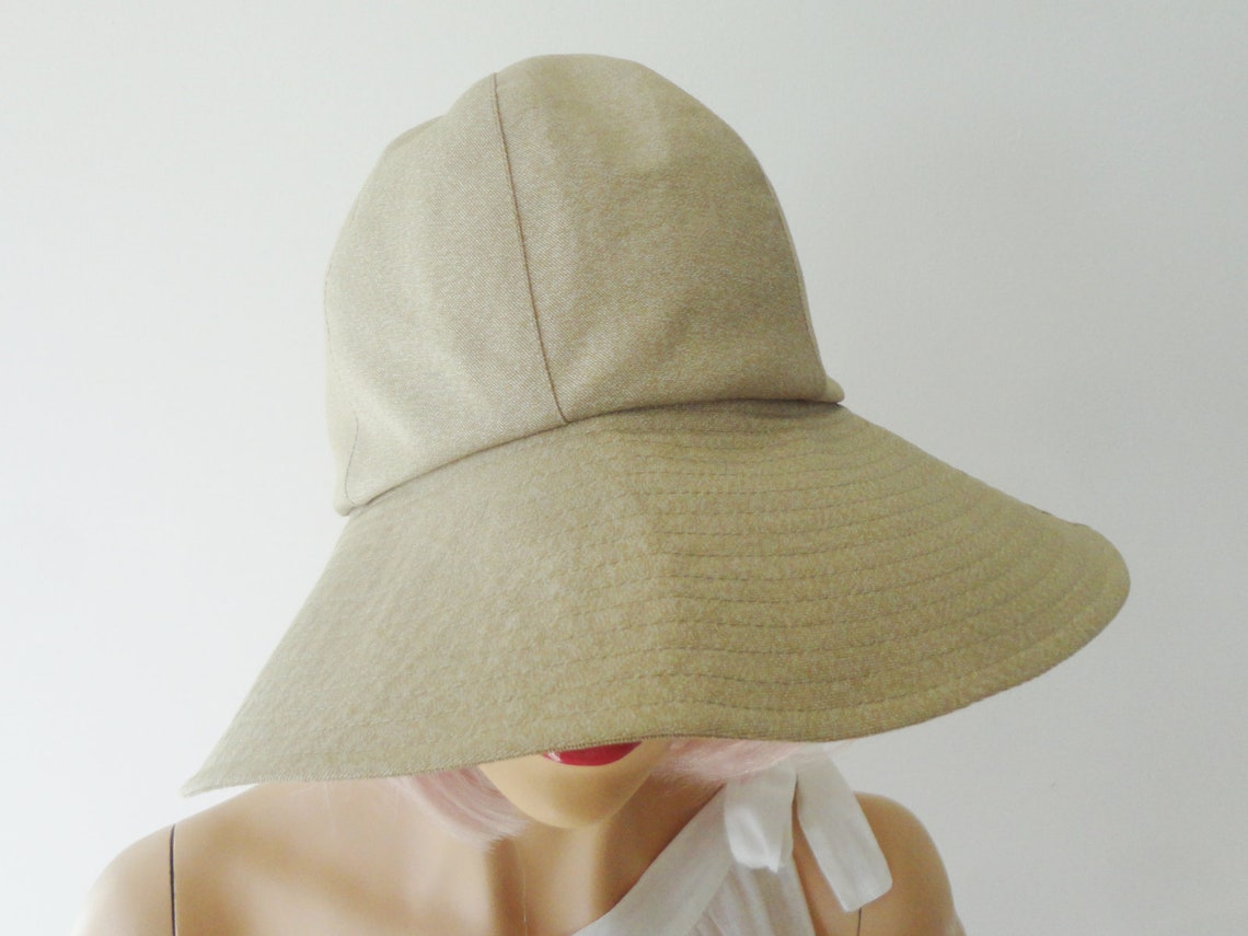 Natural Beige Vintage Hat // Pigalle // Size 53/54 // Made in - Etsy
