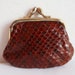 Cute Brown Snake Skin Wallet With Golden Closure - Etsy