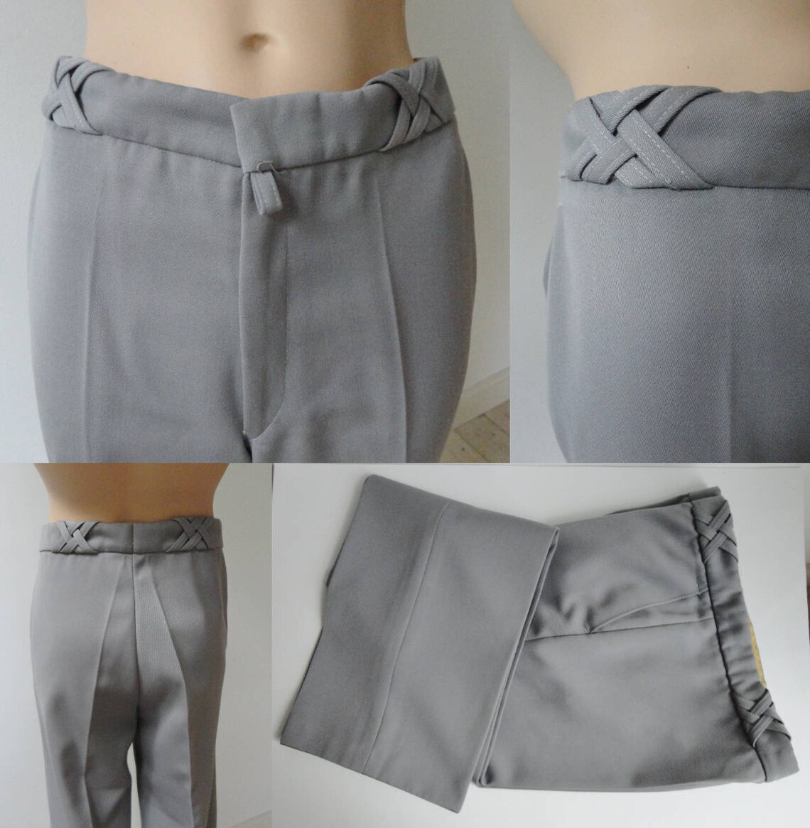 Cool Gray 70s Highwaisted Mens Pants // 2 Pockets // Straigth | Etsy