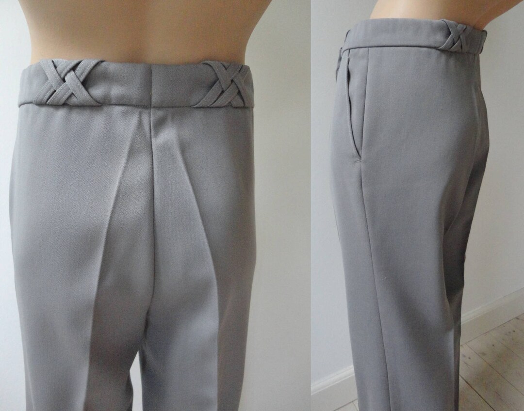 Cool Gray 70s Highwaisted Mens Pants // 2 Pockets // Straigth Legs ...