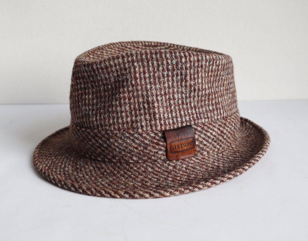 Check Brown/ivory Classic Stetson Harris Tweed Hat // Sport and Casual ...