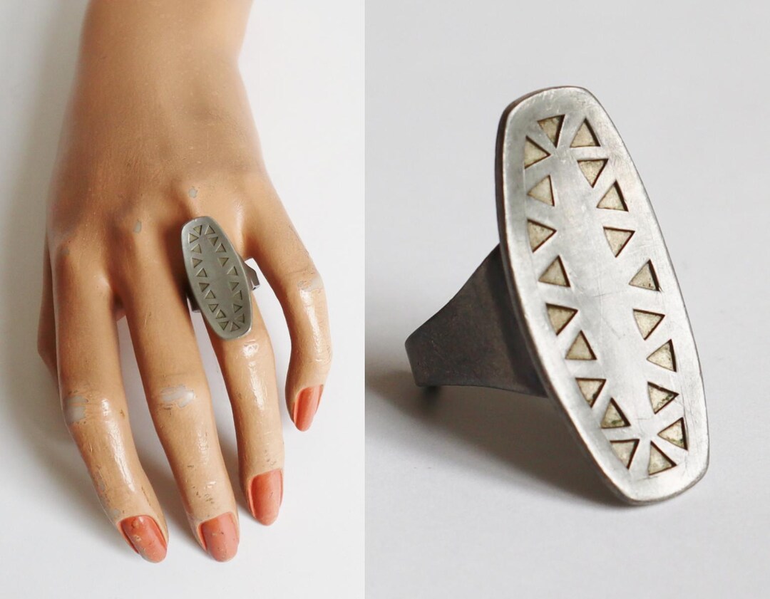 Raw Adjustable 70s Pewter Vintage Ring // Jørgen Jensen // Hand Made in ...