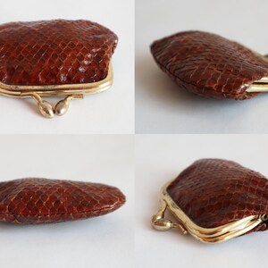 Cute Brown Snake Skin Wallet With Golden Closure - Etsy