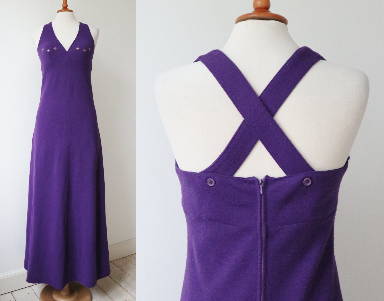 Purpe 60s Vtg. Maxi Dress // Crossed Straps // Design Birgit Purpe 60s Vtg. Maxi Dress // Crossed Straps // Design Birgit