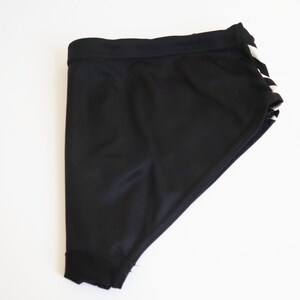 Black 80s Mens Swim Trunks With White Stripes // Hummel // Size S ...