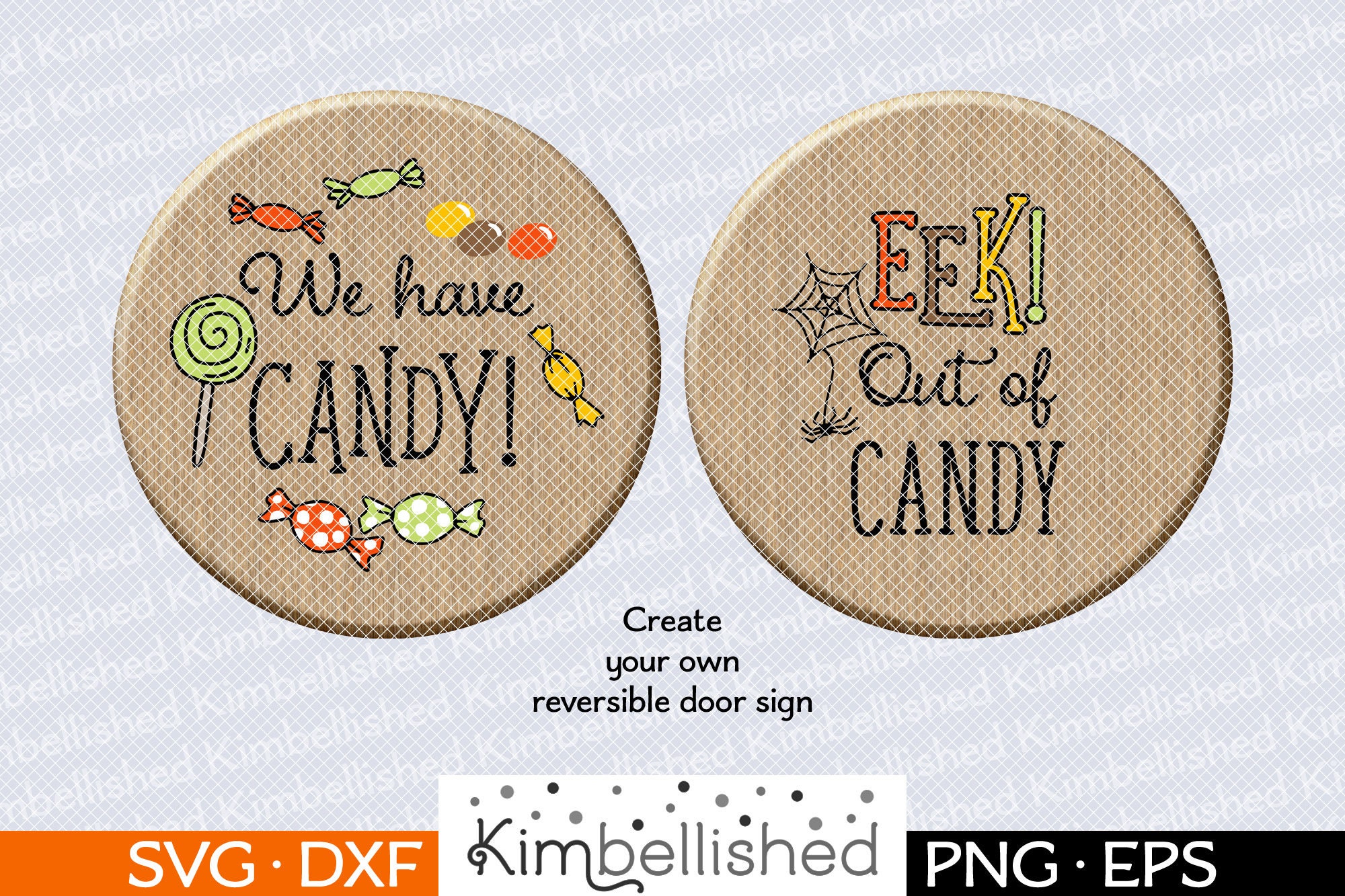Reversible Candy Sign Halloween SVG DXF Digital Cut Files - Etsy UK