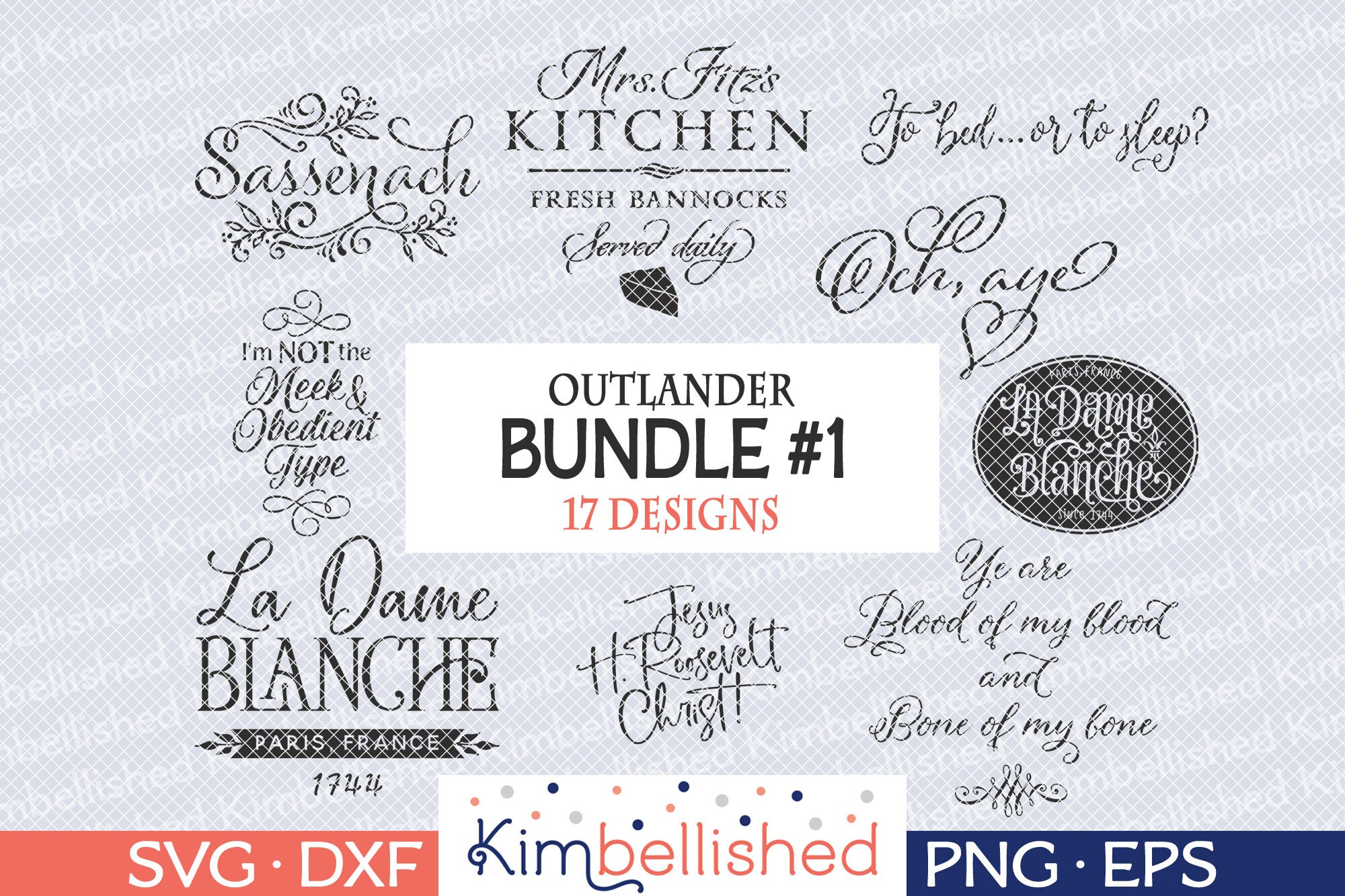 Outlander Bundle 1 SVG DXF Digital Cut Files | Etsy