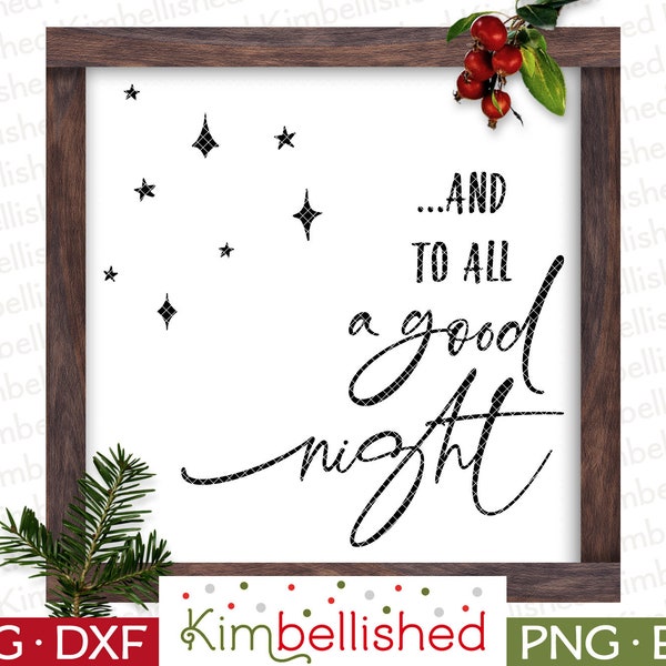 And to All a Good Night Sign - Etsy