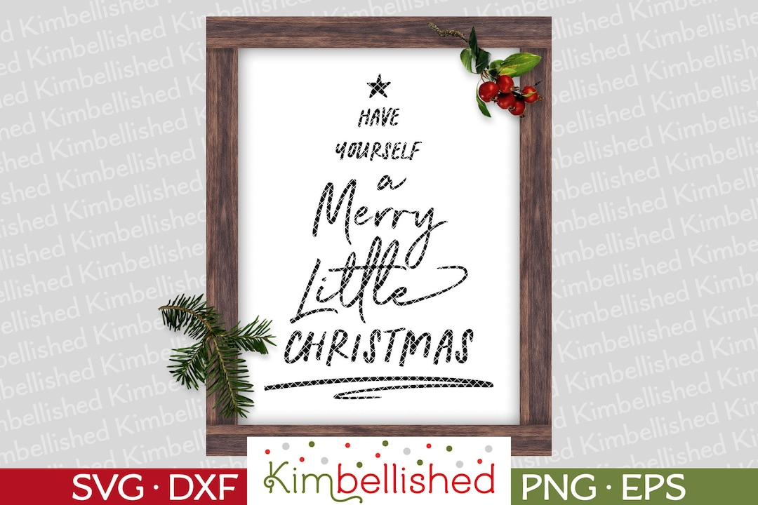 Merry Little Christmas Christmas SVG DXF Digital Cut Files - Etsy
