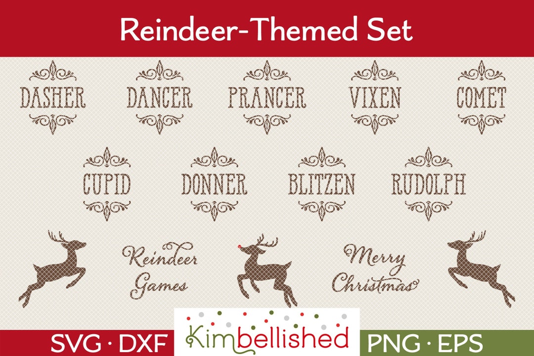 Reindeer Games - Christmas SVG DXF Digital Cut Files - Etsy