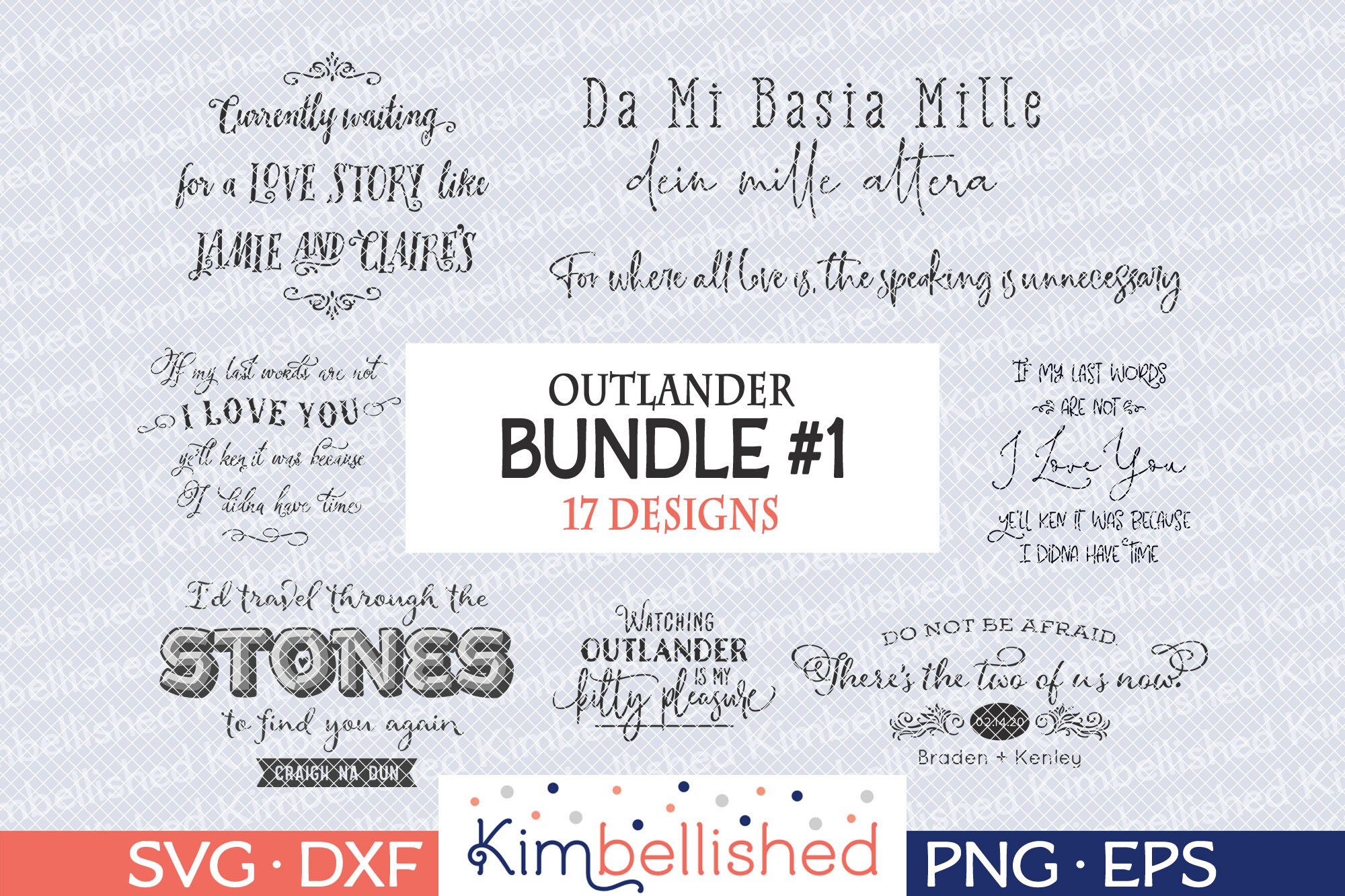 Outlander Bundle 1 SVG DXF Digital Cut Files | Etsy