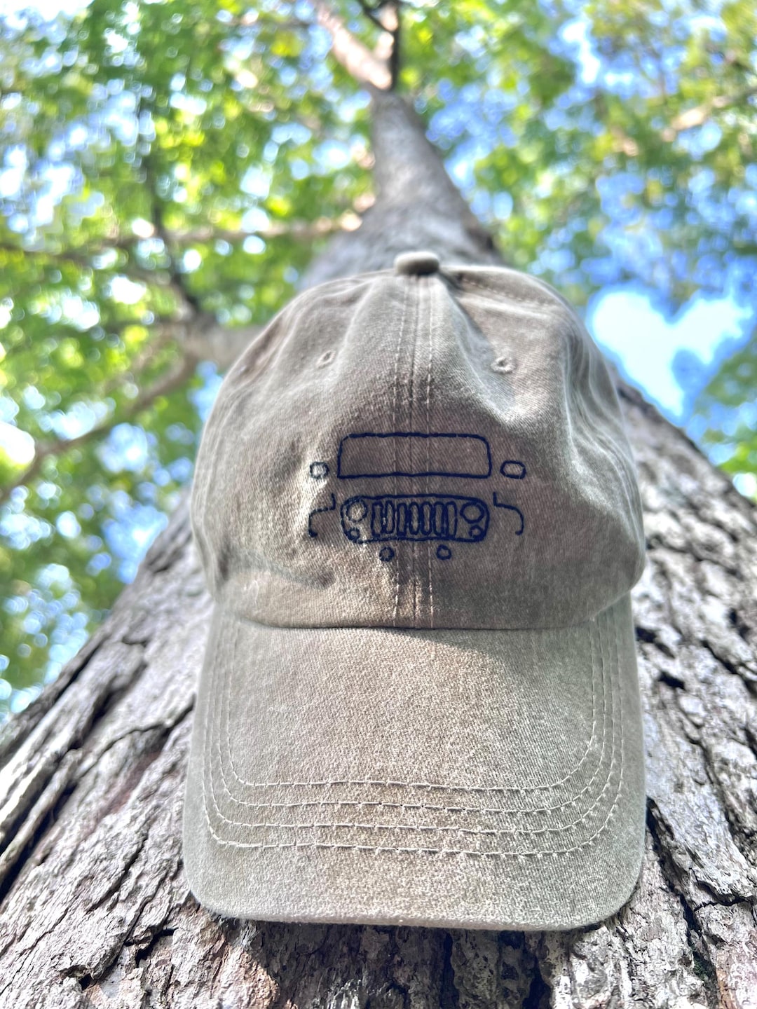 Hand Embroidered Off-road Vehicle Hat | Minimalist Cotton Dad Hat - Etsy