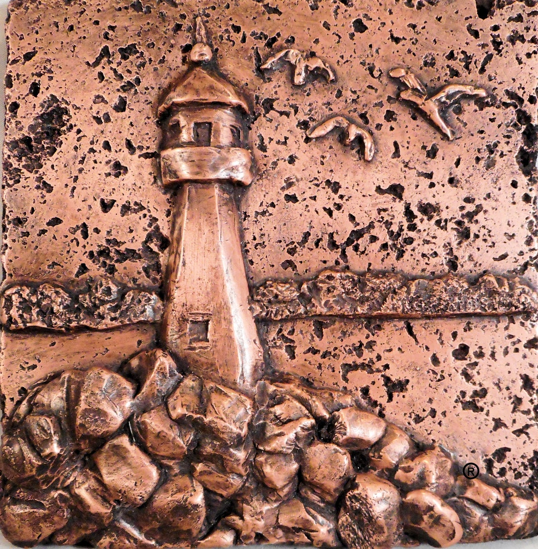 Lighthouse 6x6 Wall Tile copper by Metal Tile Arts Manufacturing - Etsy