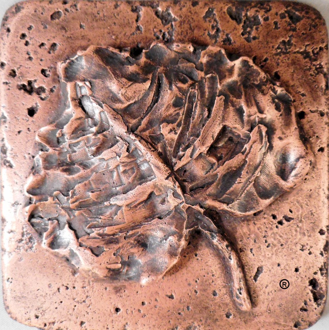 Copper 4x4 Leaf 2 falling Leaves Collection by - Etsy