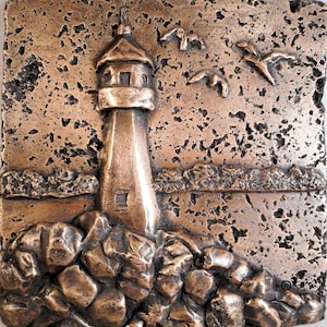 Lighthouse 6x6 Wall Tile bronze by Metal Tile - Etsy