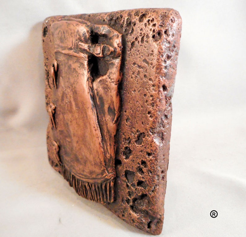 Western Copper chaps 4x4 Decorative Metal Wall - Etsy