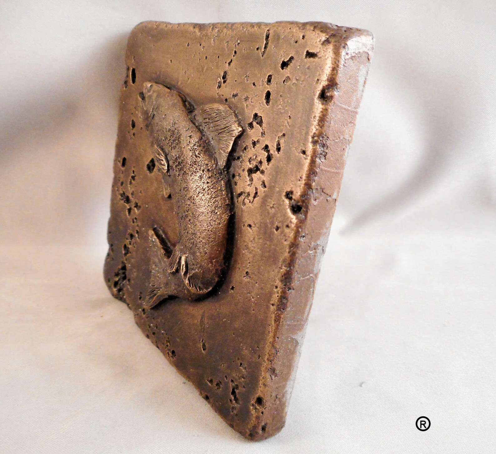 Bronze Trout, 4"x4" Decorative Wall Tile - Etsy