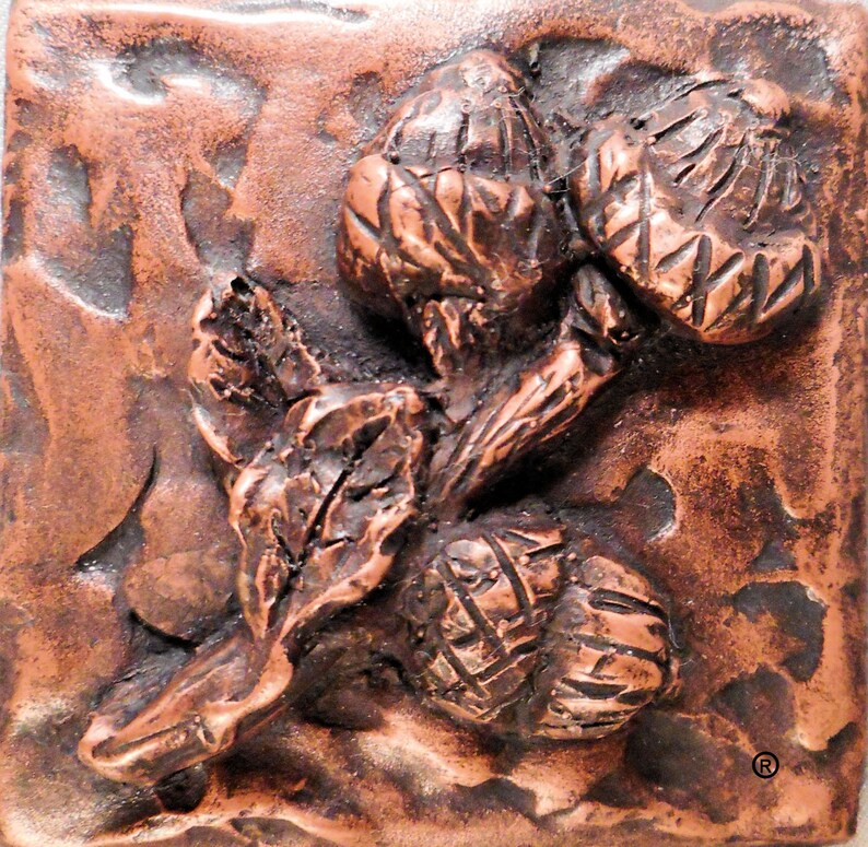Copper Acorns Decorative Dot by Metal Tile Arts Mfg. falling - Etsy