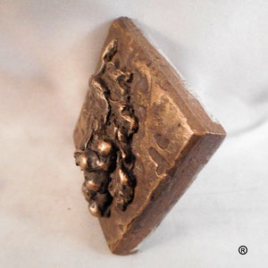 Bronze Grapes Decorative Metal Tile Dot - Etsy