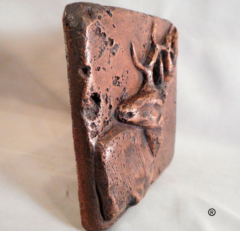 Copper Wildlife elk 4x4 Decorative Wall Tile by - Etsy